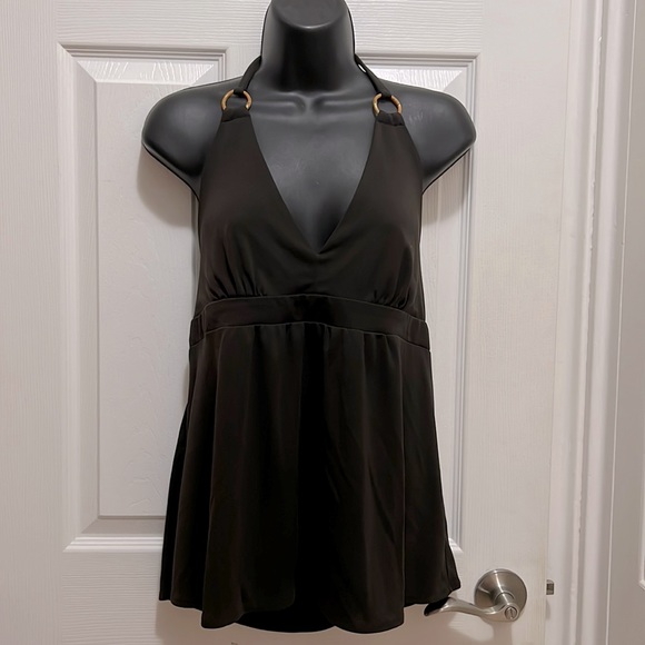 New York & Company | Tops | Nyco Sexy Hot Brn Halter Top W An Open Back ...